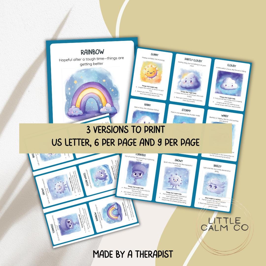 Kids Weather Emotion Cards | Emotional Regulation and SEL Tool ...
