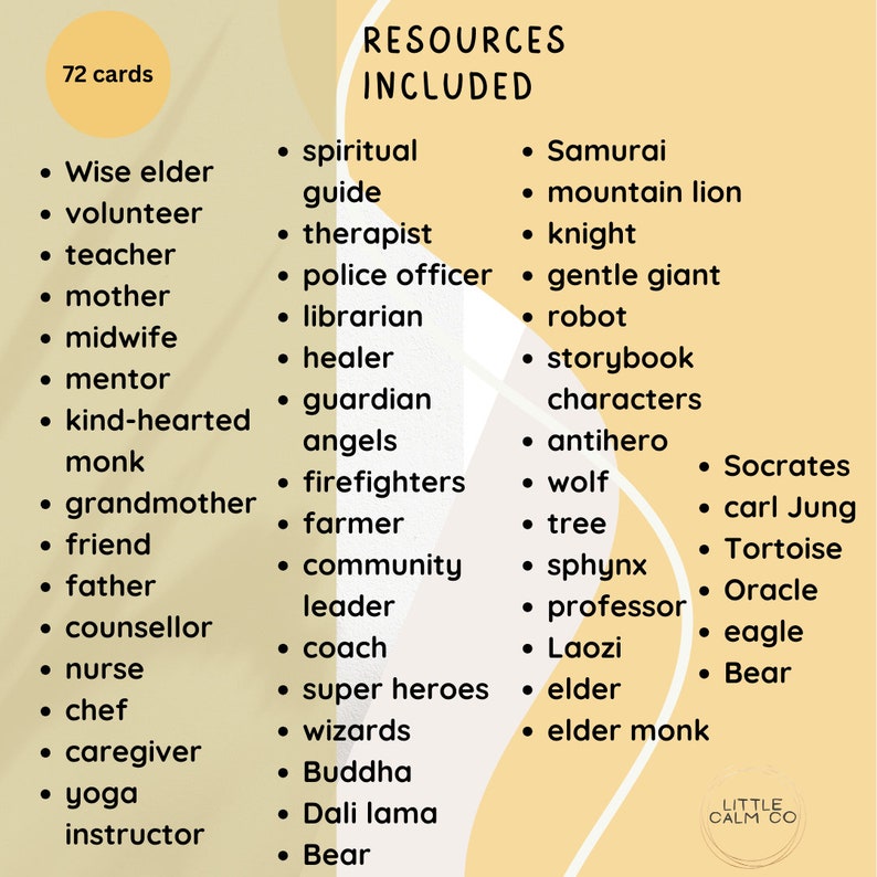 Wise, Nurturing and Protector Resourcing Cards for EMDR, Resource ...