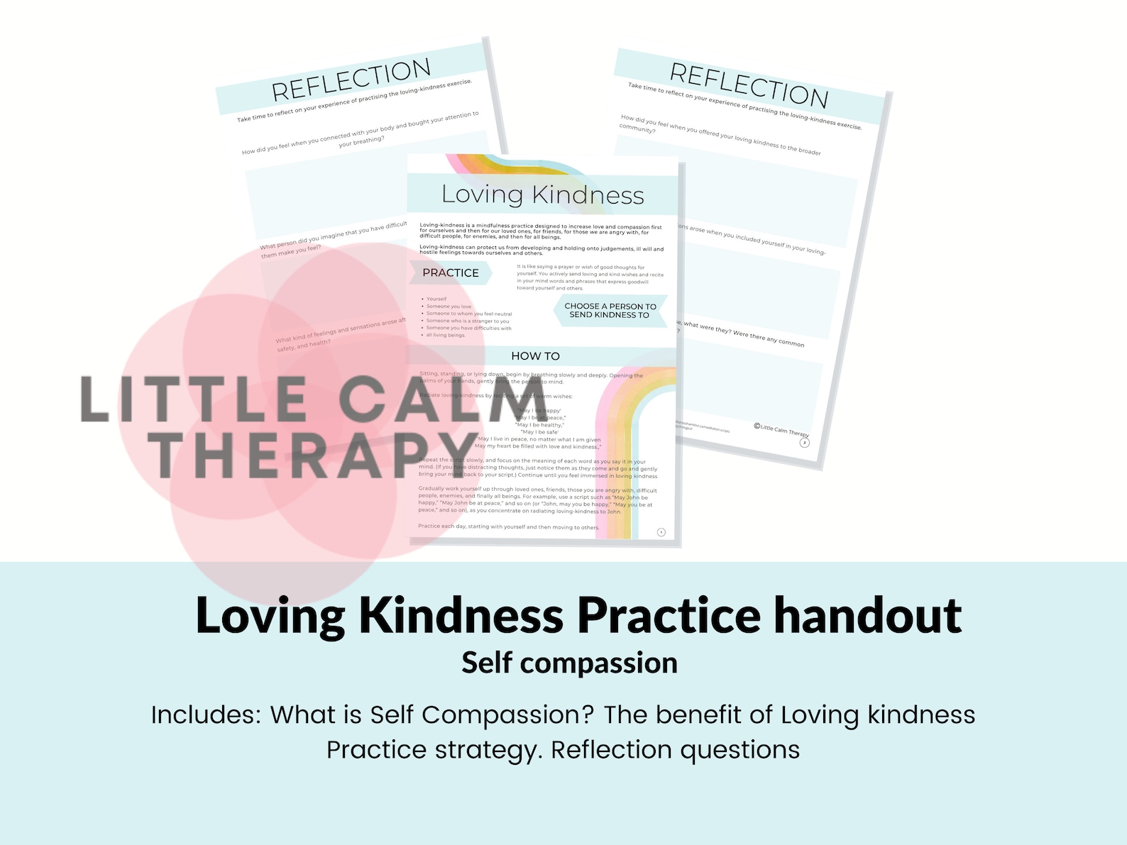 Loving Kindness Practice Handout, Therapy Tool, Psychoeducation, Self ...