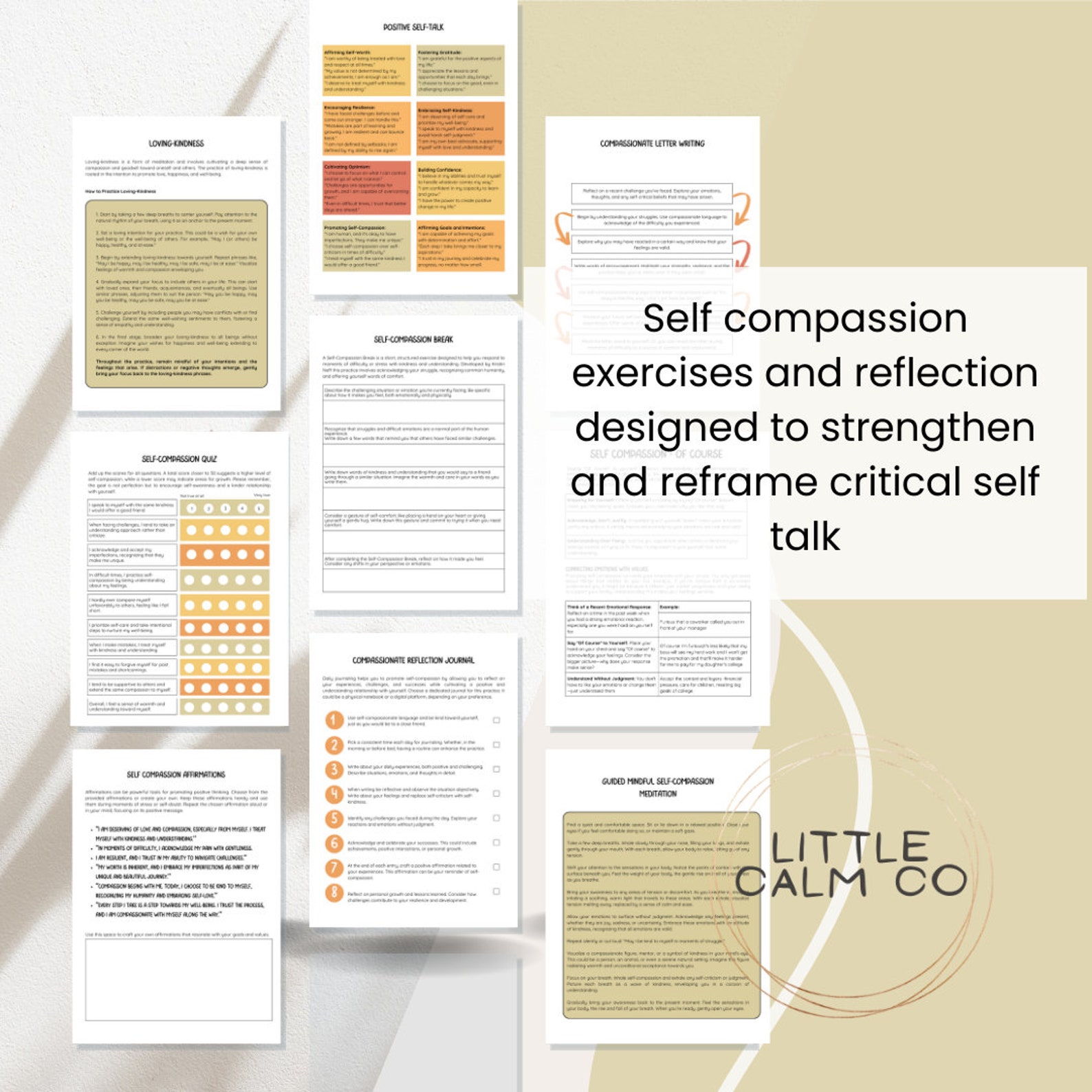 Self Compassion Worksheets | Exercises and Handouts | Self-validation ...