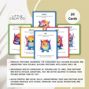 Kids Feelings Cards, Naming Emotions, Body Cues and Interoception Skill ...