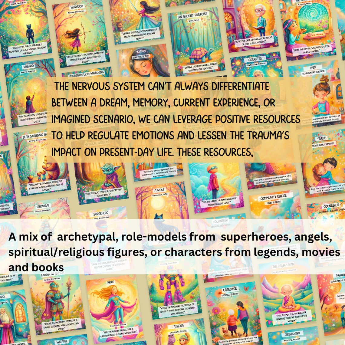 Wise, Nurturing and Protector Resourcing Cards for EMDR, Resource ...