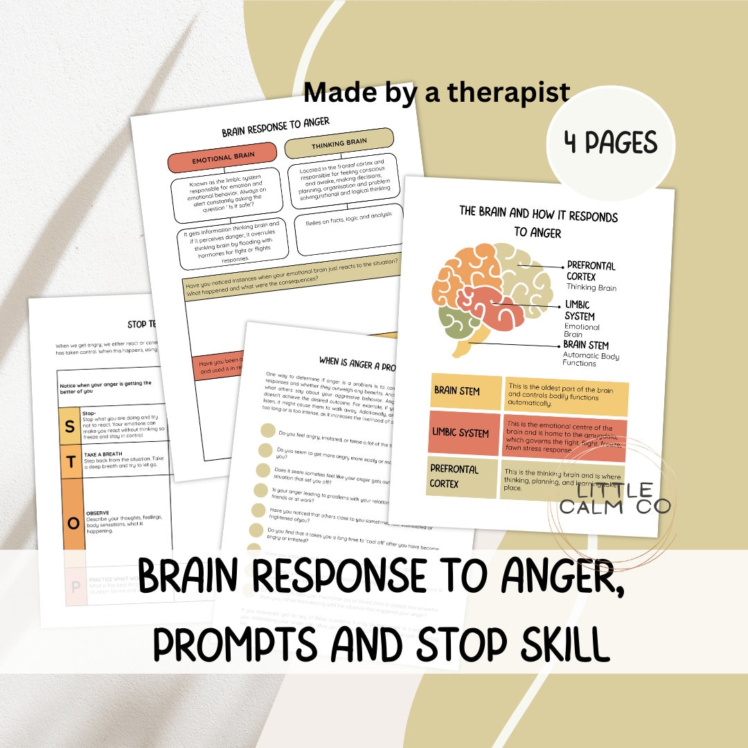 Brain Response to Anger | Anger Management Tools | STOP Skill | | ADHD ...