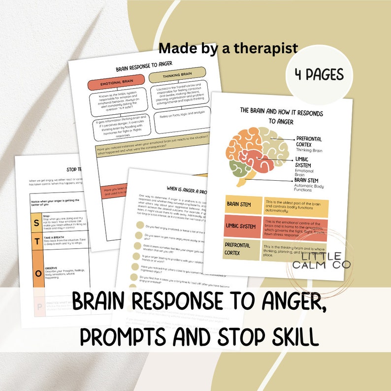 Brain Response to Anger | Anger Management Tools | STOP Skill | | ADHD ...