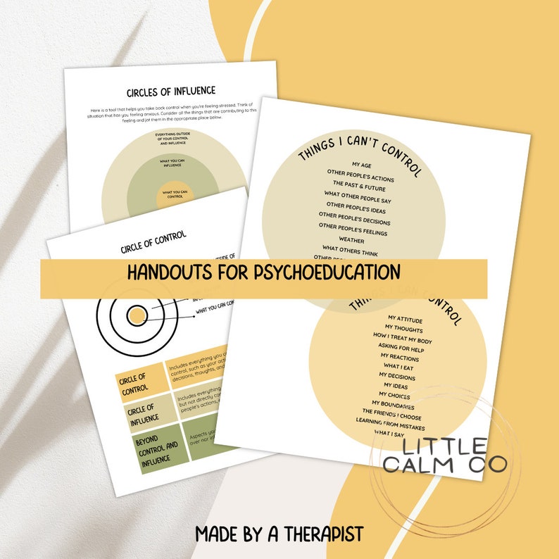 Circle of Control and Influence Worksheets, Problem Solving Skills ...