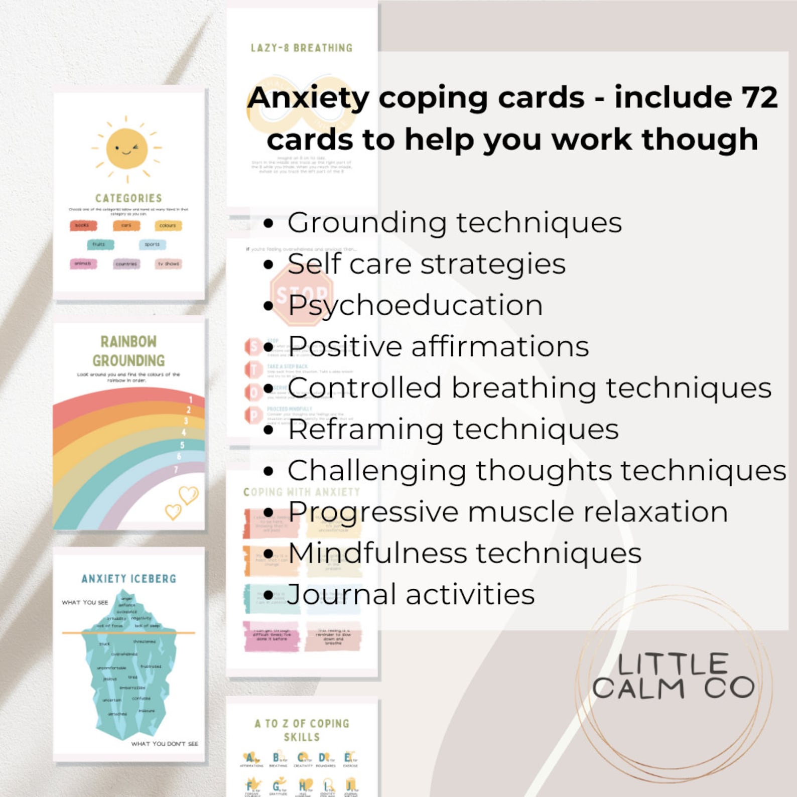 Anxiety Coping Cards, Anxiety Relief Deck, Stress Management Cards ...