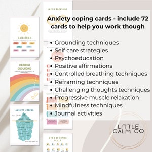 Anxiety Coping Cards, Anxiety Relief Deck, Stress Management Cards ...