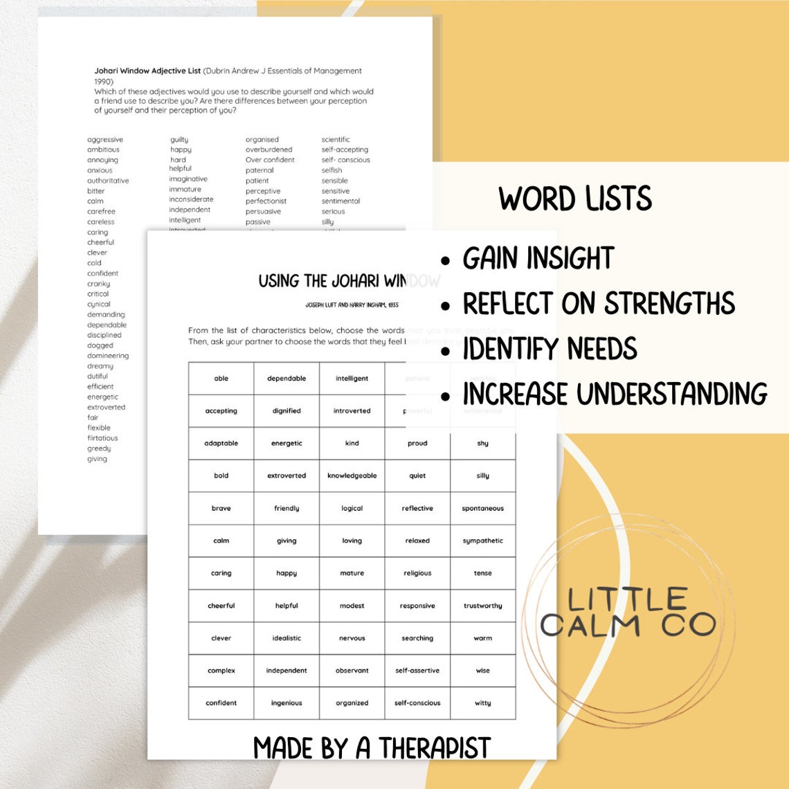Johari Window Worksheet Psychoeducation, Relationship Therapy ...