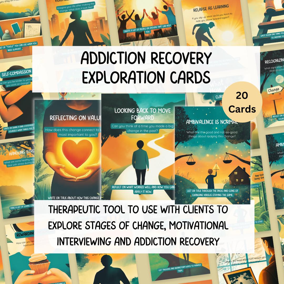Addiction Recovery Exploration Cards | Creative Art Therapy | Group ...