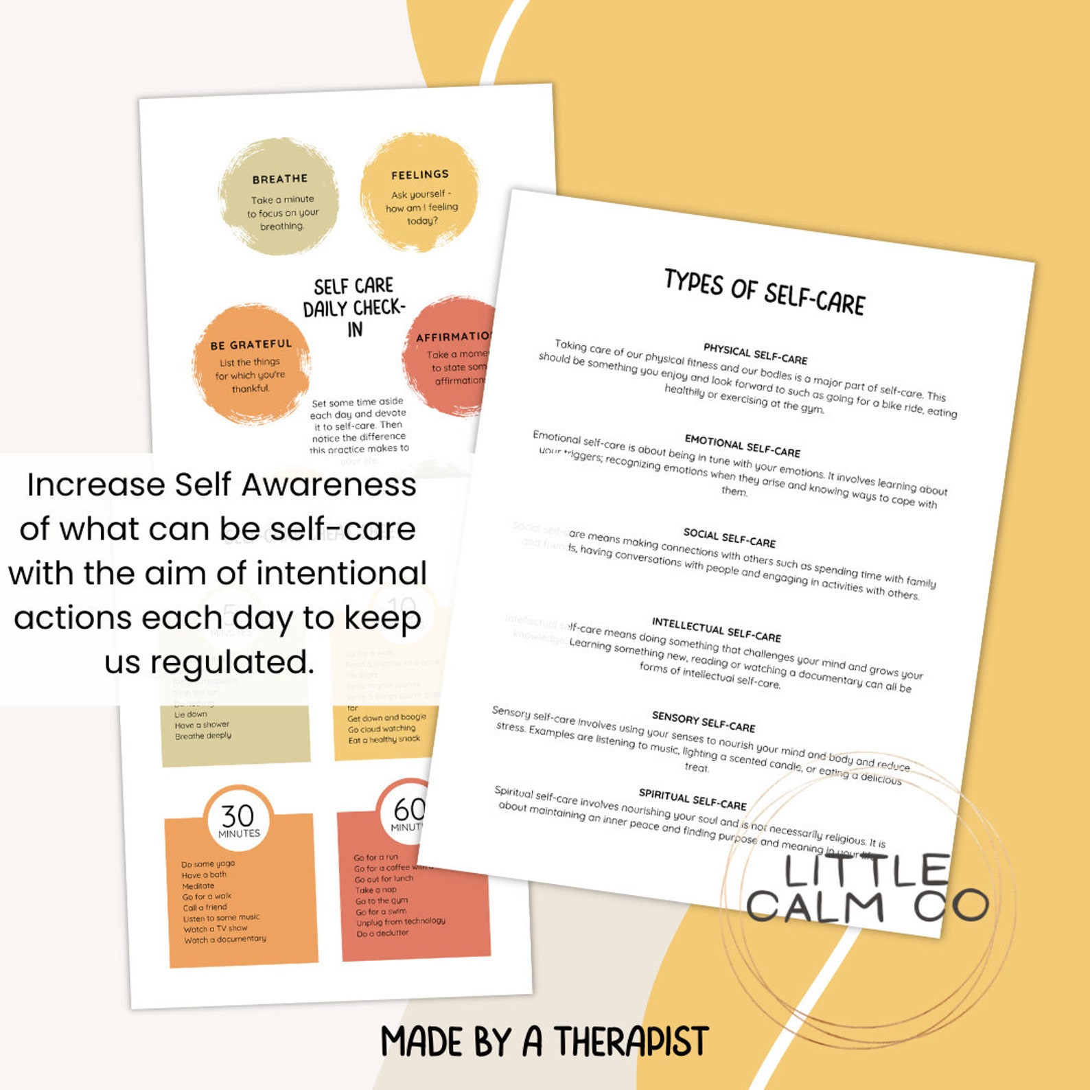 Self-care Plan Therapy | Self Care Worksheets Printable | Self Care ...