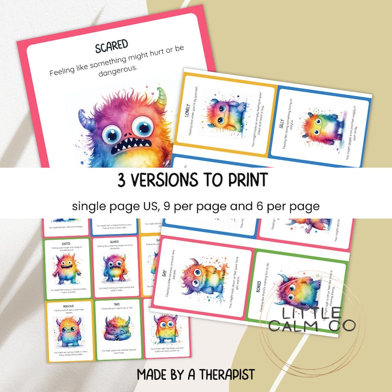 Kids Feelings Cards, Naming Emotions, Body Cues and Interoception Skill ...
