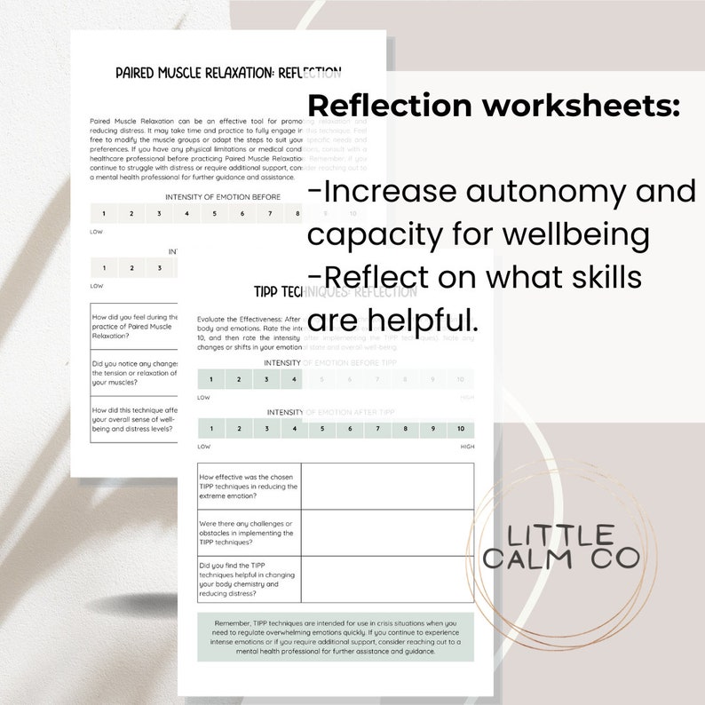 Tipp Skills Worksheets, Coping in a Crisis Strategies, Distress ...