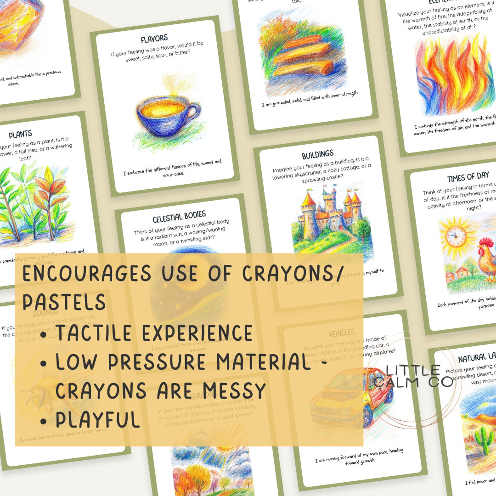 Emotion Art Therapy Cards, Creative Expression, Safely Explore Emotions ...