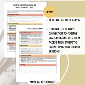 Wise, Nurturing and Protector Resourcing Cards for EMDR, Resource ...
