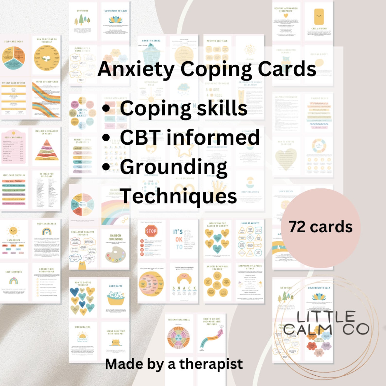Anxiety Coping Cards, Anxiety Relief Deck, Stress Management Cards ...