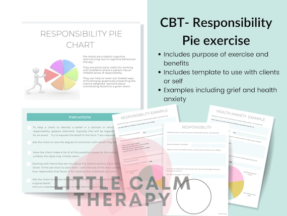 CBT Responsibility Pie Chart CBT Tool Therapy Handout for | Etsy