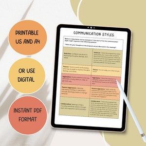 Communication Styles Handout, Skill Building for Interpersonal ...