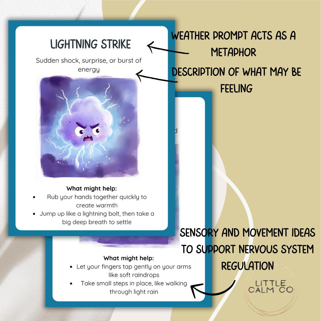 Kids Weather Emotion Cards | Emotional Regulation and SEL Tool ...