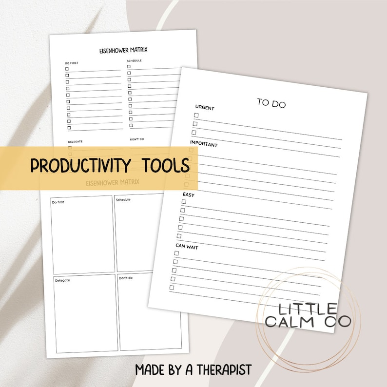 Eisenhower Matrix Planner, Decision Matrix, Planner, Productivity ...