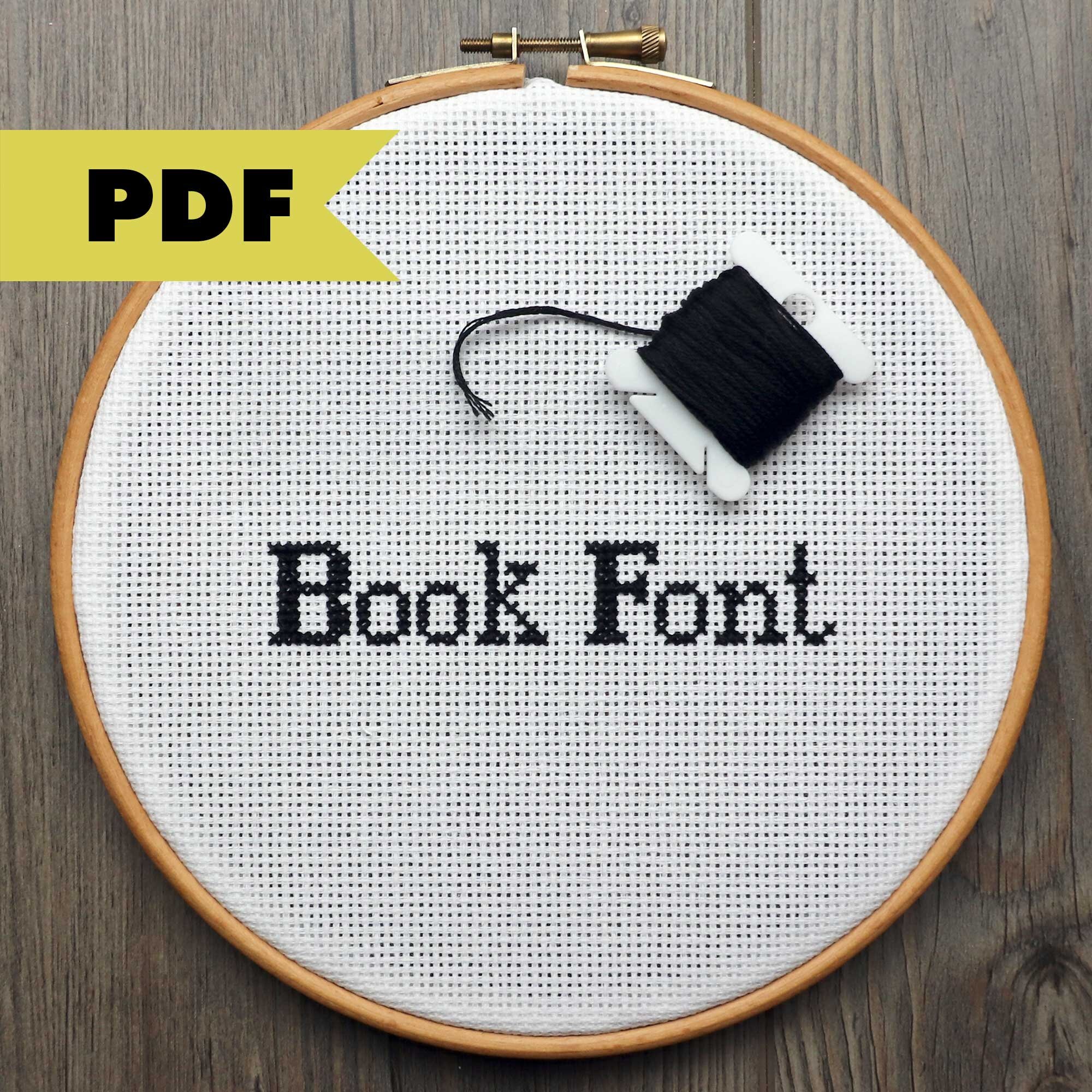 Cross Stitch Font Bundle Pack - Includes Full Alphabet and Symbols For ...