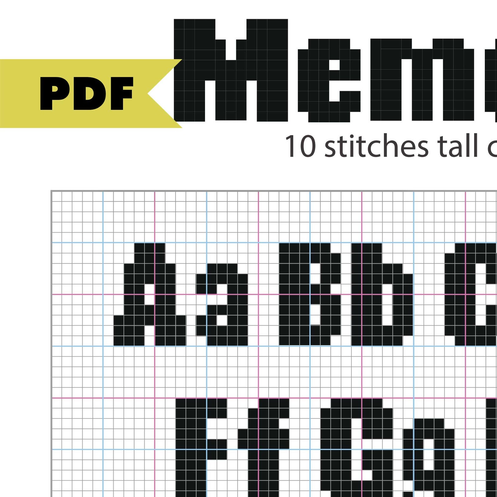 Meme Cross Stitch and Back Stitch Font - Includes Full Alphabet and ...