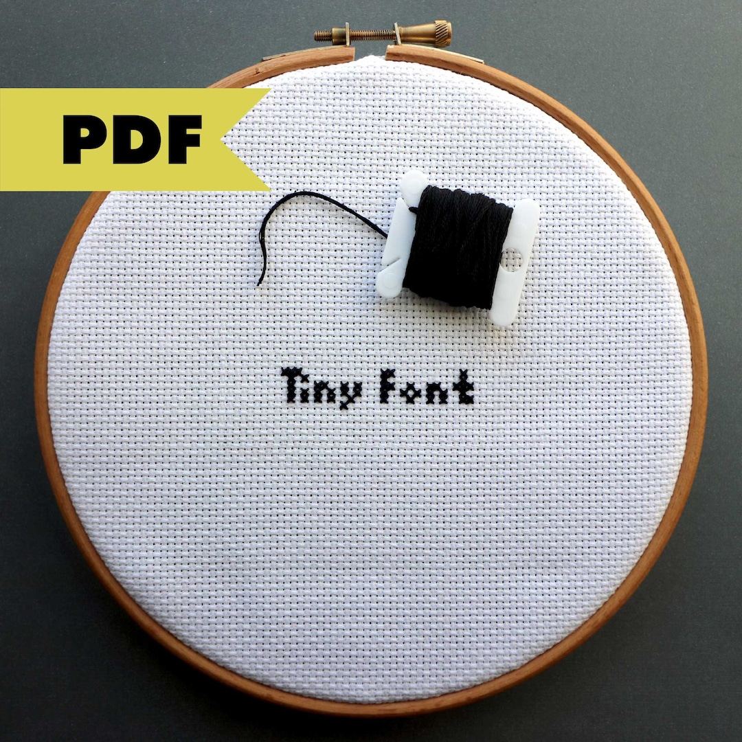 Tiny Cross Stitch Font - Includes Full Alphabet and Symbols - Etsy
