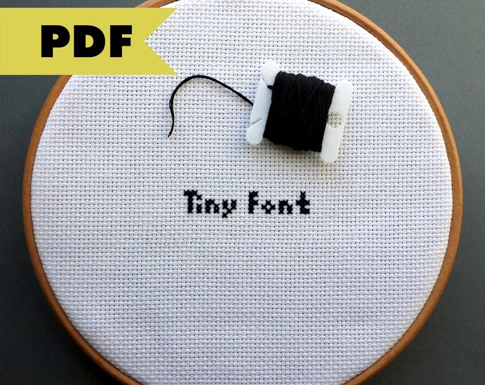 Meme Cross Stitch and Back Stitch Font - Includes Full Alphabet and ...