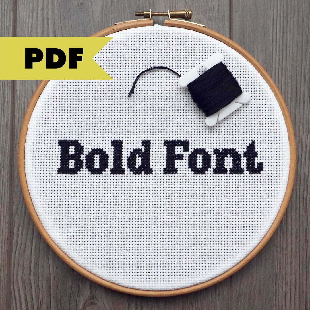 Bold Cross Stitch Font - Includes Full Alphabet and Symbols - Etsy