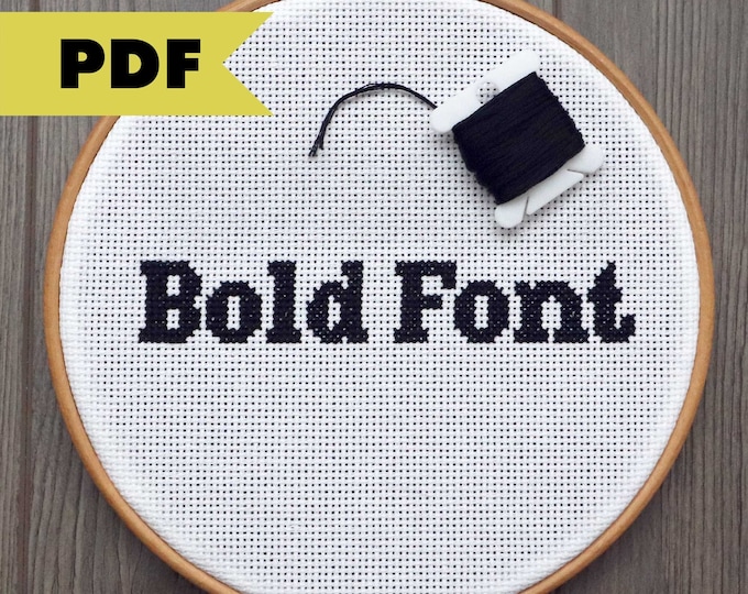 Meme Cross Stitch and Back Stitch Font - Includes Full Alphabet and ...