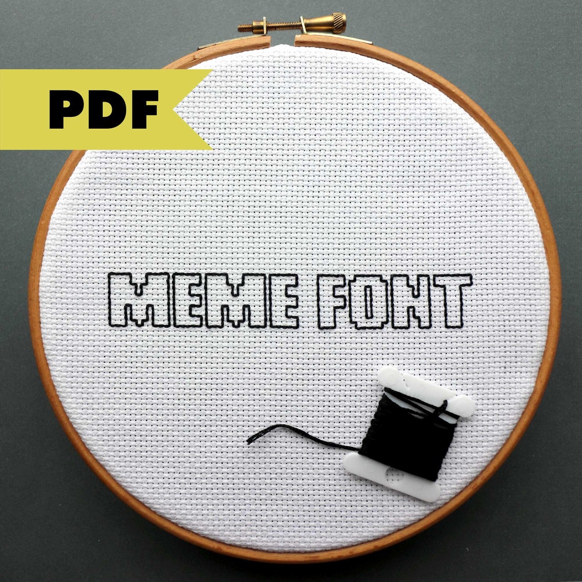 Meme Cross Stitch and Back Stitch Font Includes Full | Etsy Canada