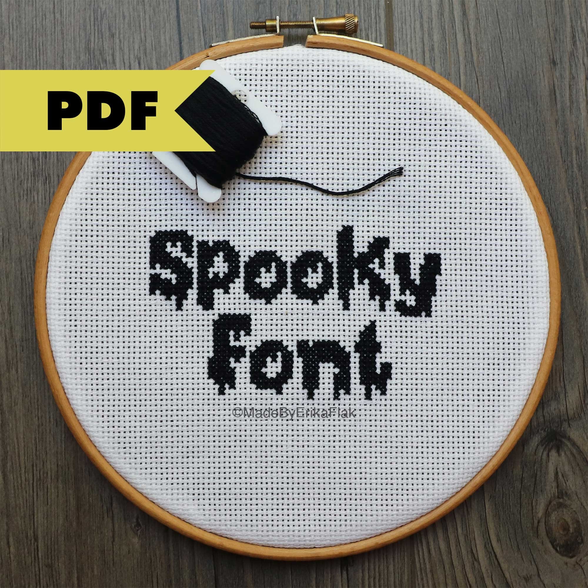 Spooky Cross Stitch Font Includes Full Alphabet and Symbols - Etsy