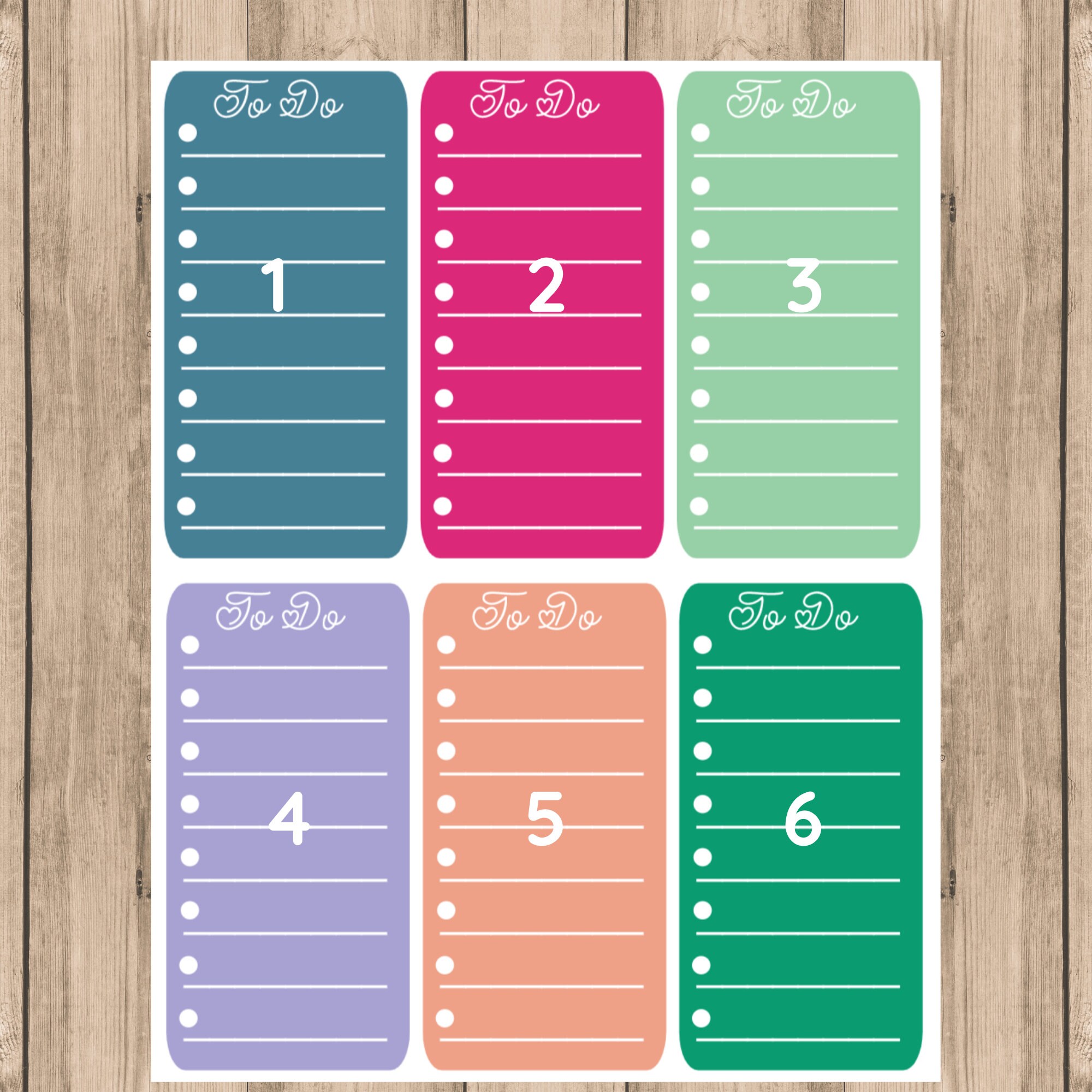 2x4 Inch to Do List Stickers Planner Checklist Stickers Repositionable ...