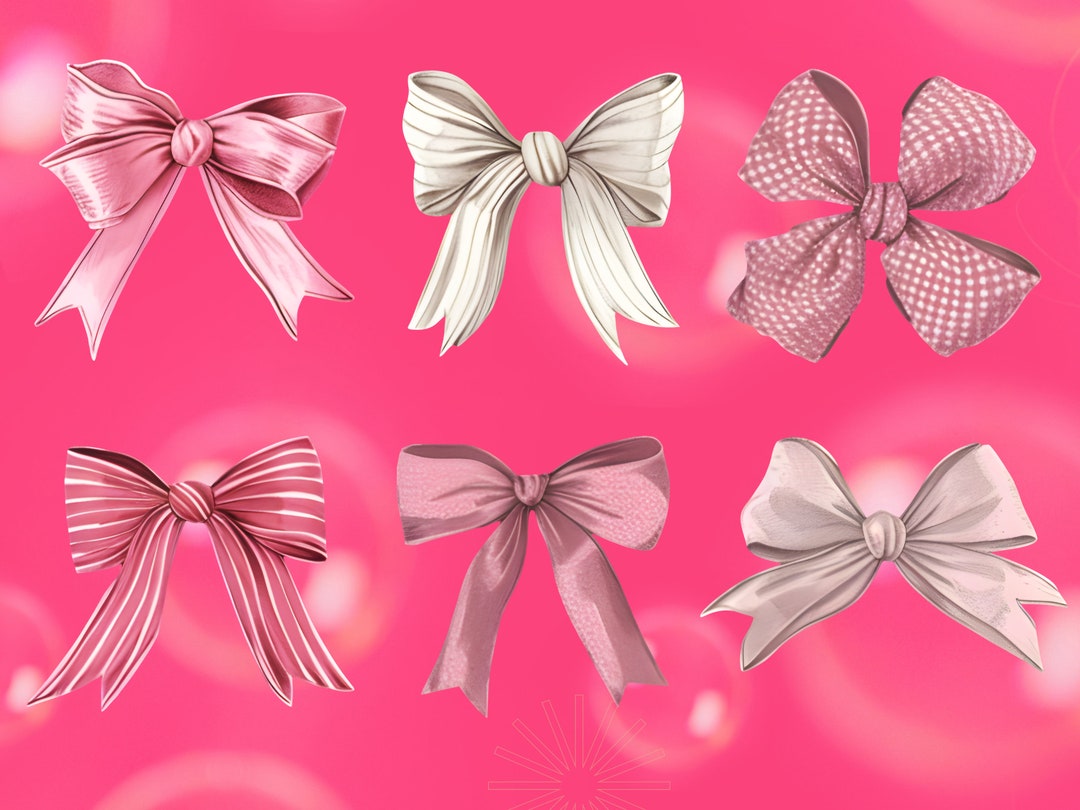 Coquette Bow Aesthetic PNG Pink Bows PNG, Coquette Home Decor, Girly ...