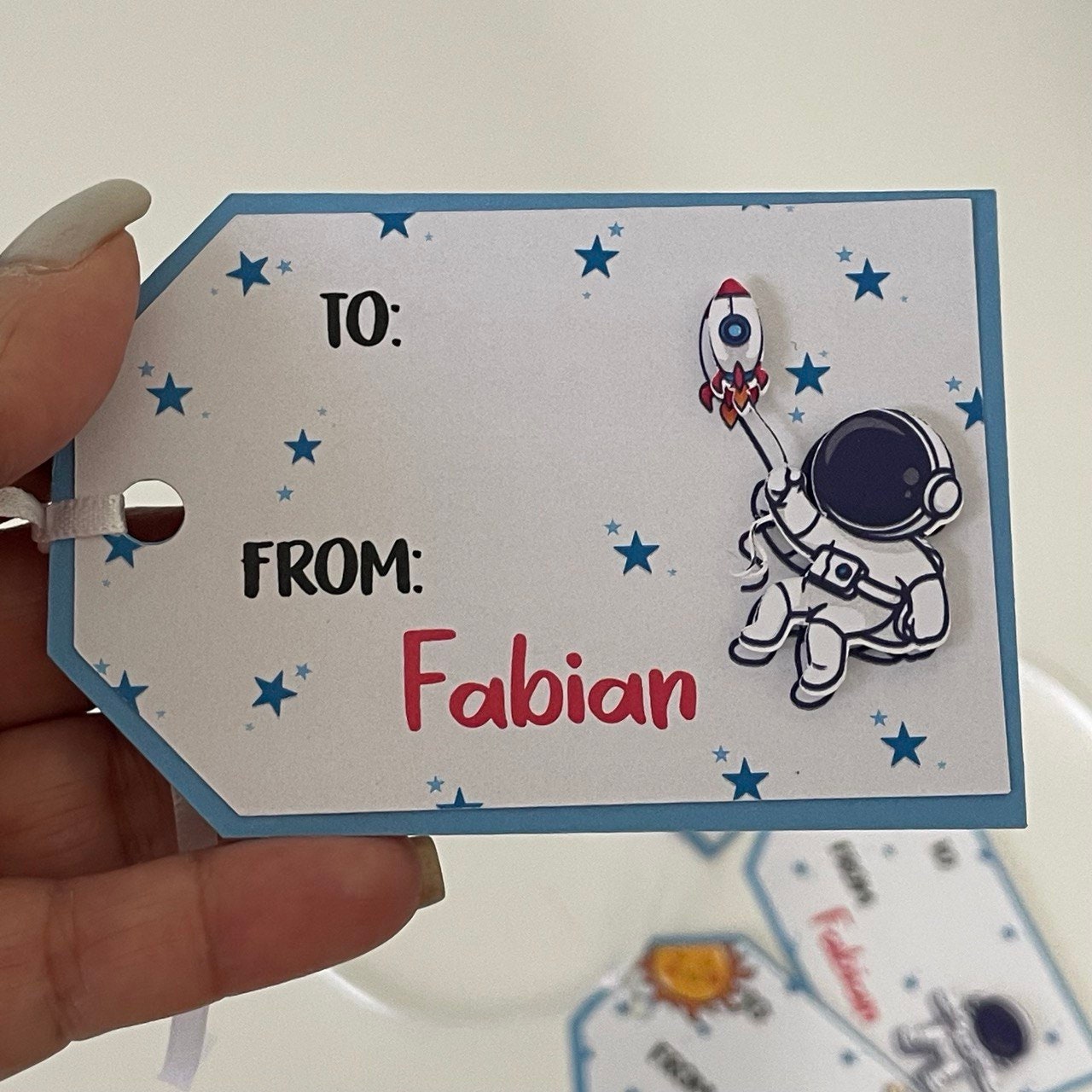 ASTRONAUT Personalized Gift Tags, SPACE Pesonalized Gift Tags ...