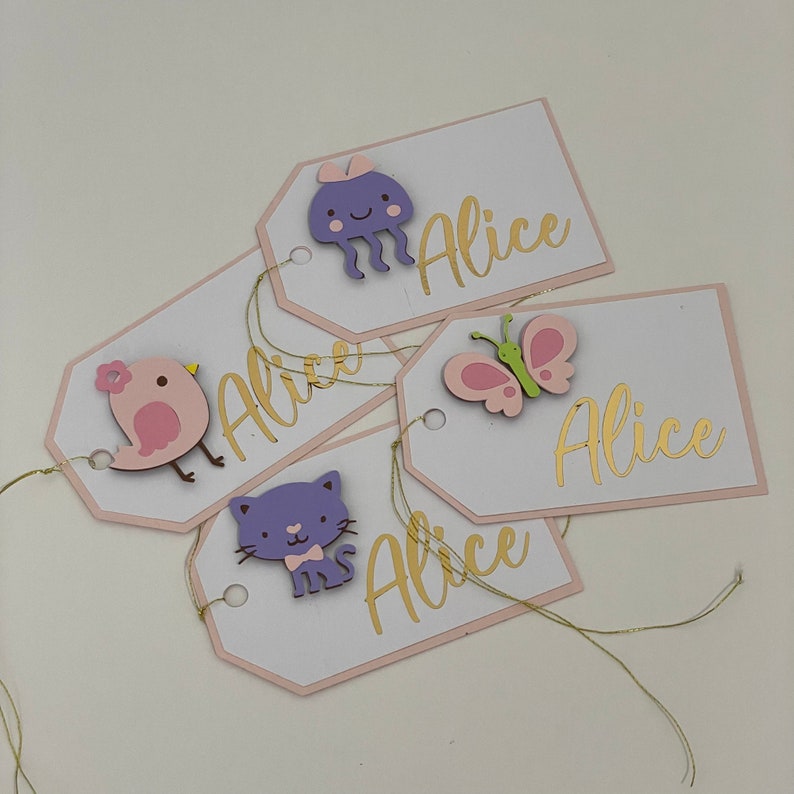 Pastel Colors Personalized Gift Tags, Spring Personalized Gift Tags for ...