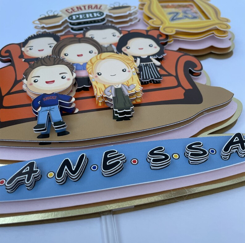 Friends TV Show Inspired Cake Topper, Friends Themed Birthday Party ...