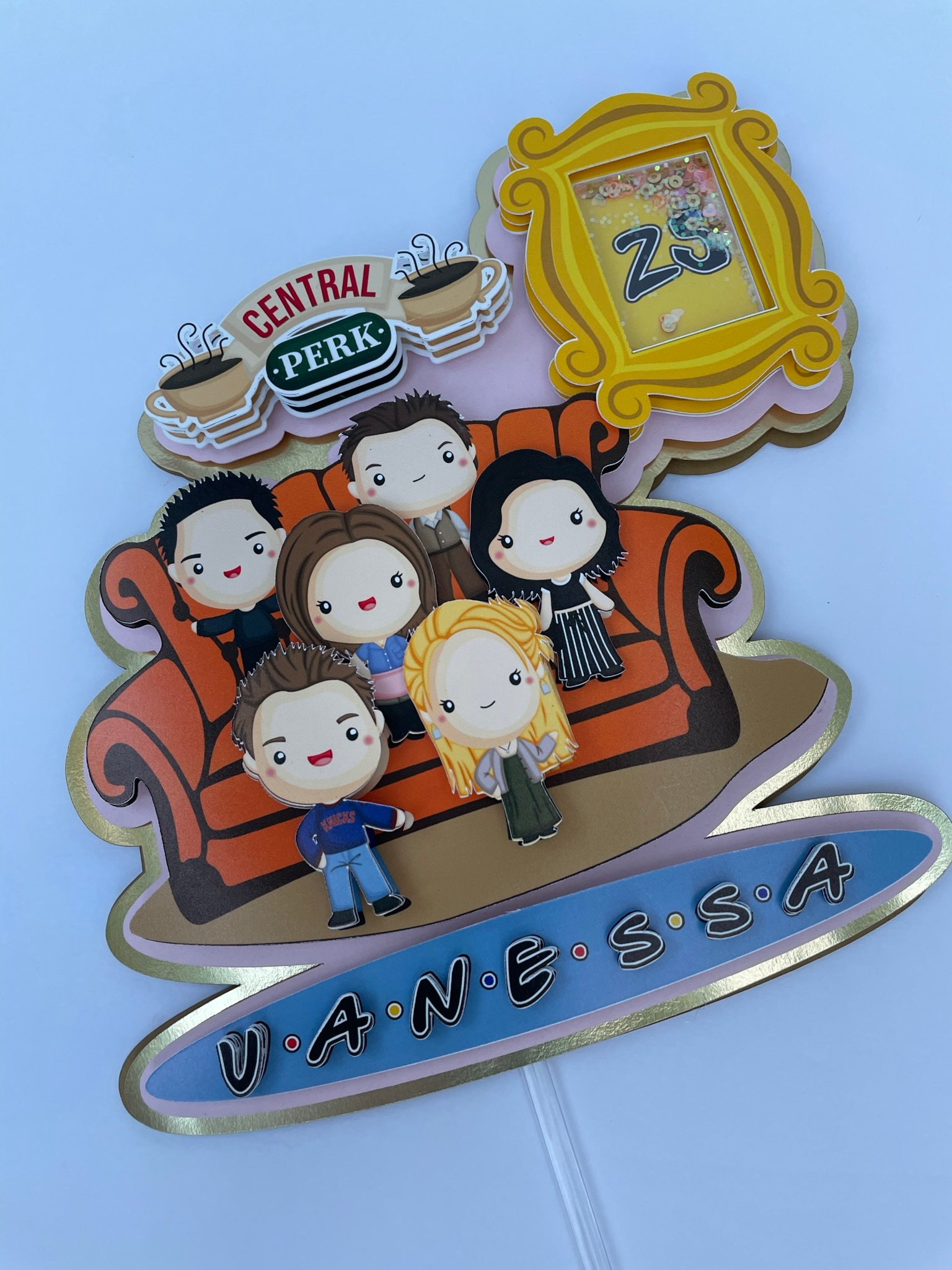 Friends TV Show Inspired Cake Topper, Friends Themed Birthday Party ...