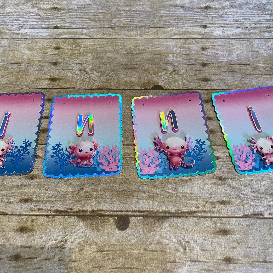 AXOLOTL Banner, Axolotl Inspired Theme Banner, Axolotl Party ...