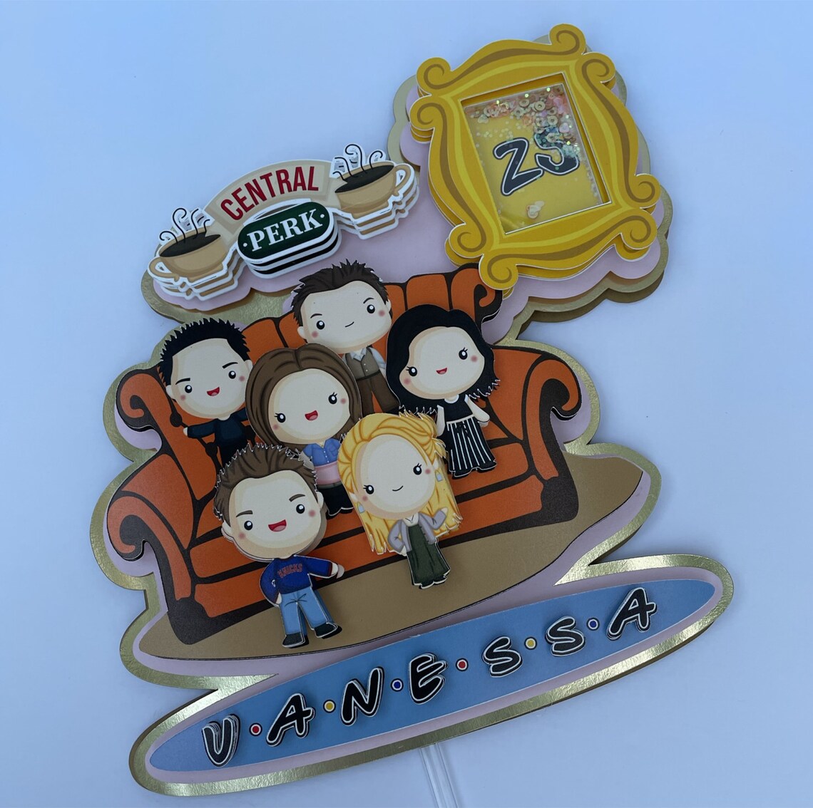 Friends TV Show Inspired Cake Topper, Friends Themed Birthday Party ...