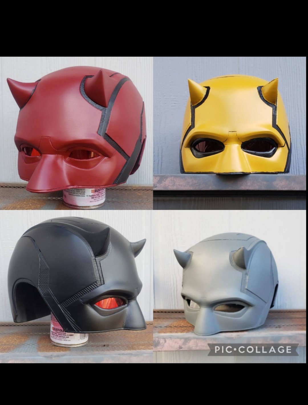 Daredevil 3D Printed Cosplay Cowl Mask Helmet - Etsy