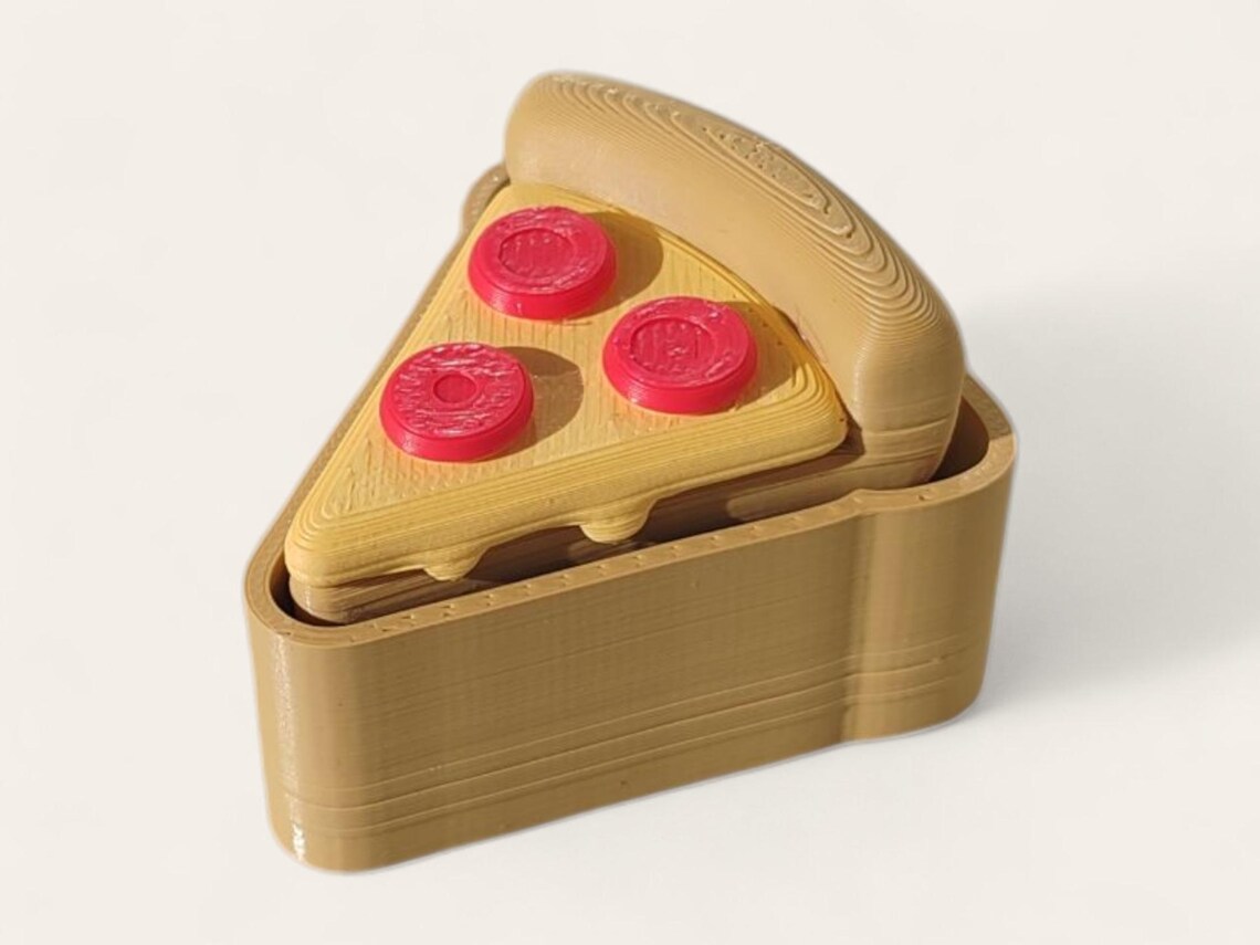 3D Printed Pizza Fidget Keychain Clicker Pack - Etsy