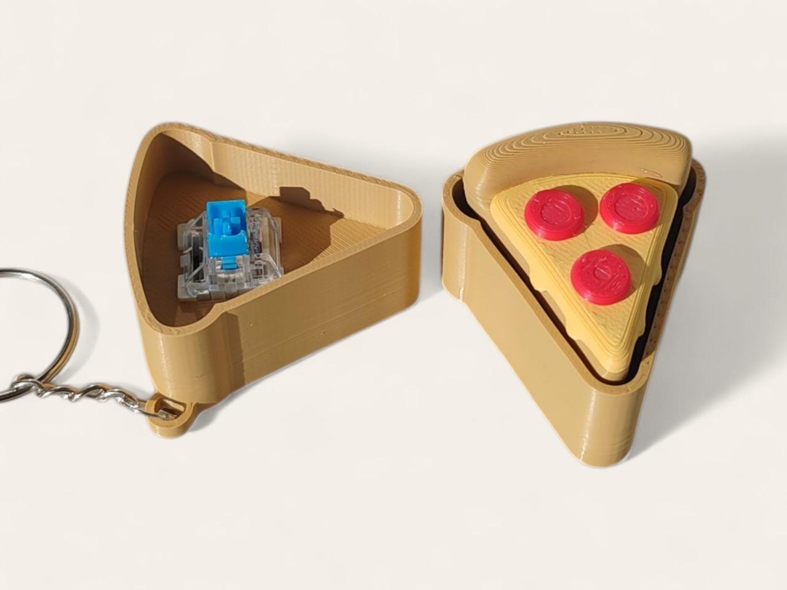 3D Printed Pizza Fidget Keychain Clicker Pack - Etsy