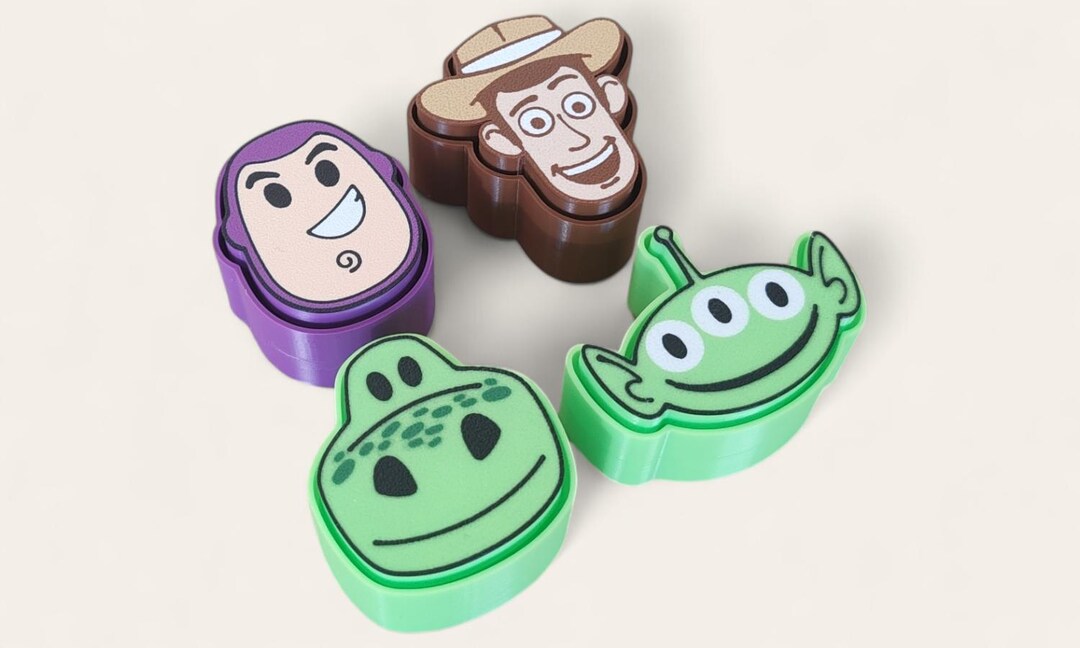 Animated Toy Movie Clicker Fidget Set – 4 Piece Satisfying Character ...