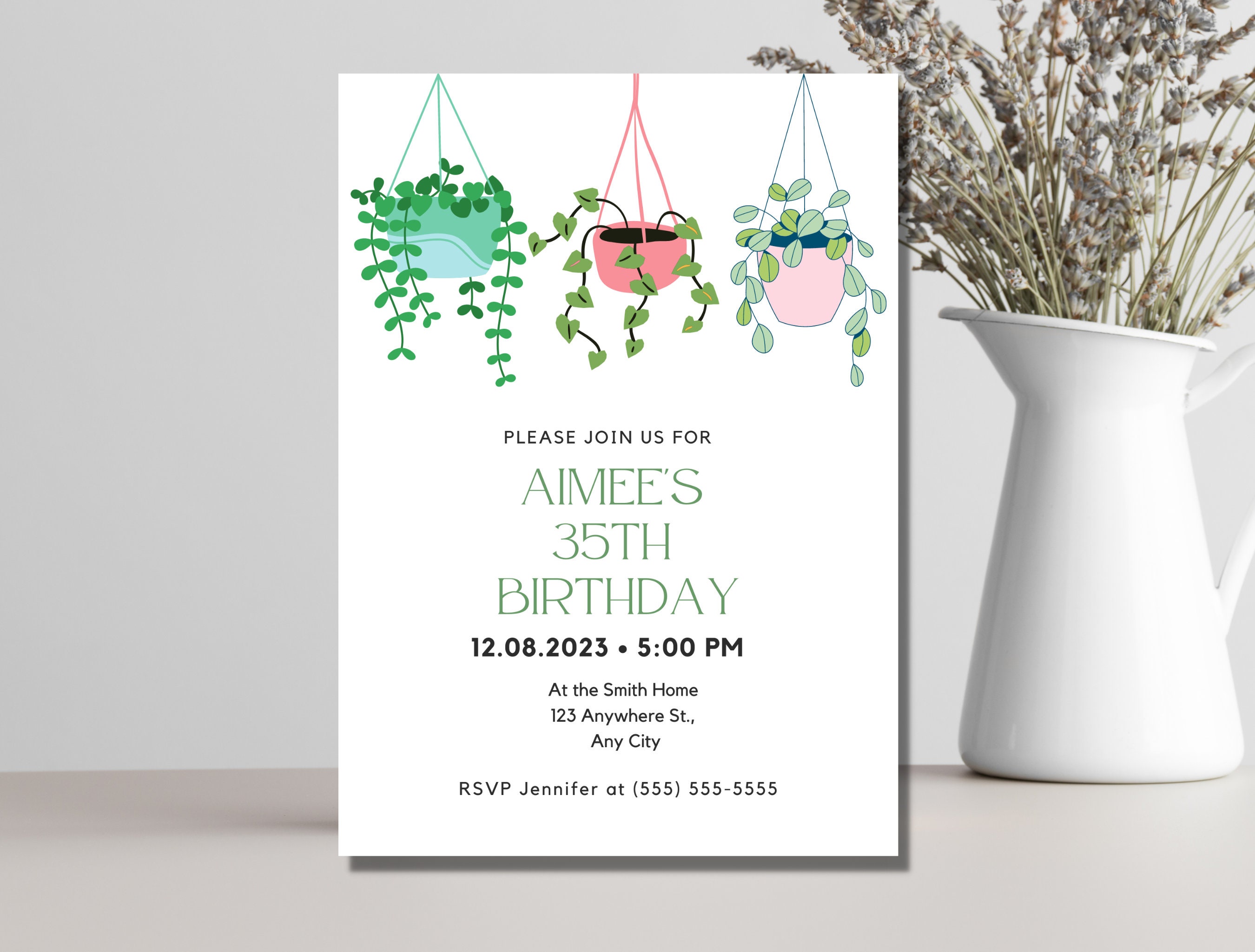 Editable Garden Party Invite, Gardening Birthday Invitation, Instant ...