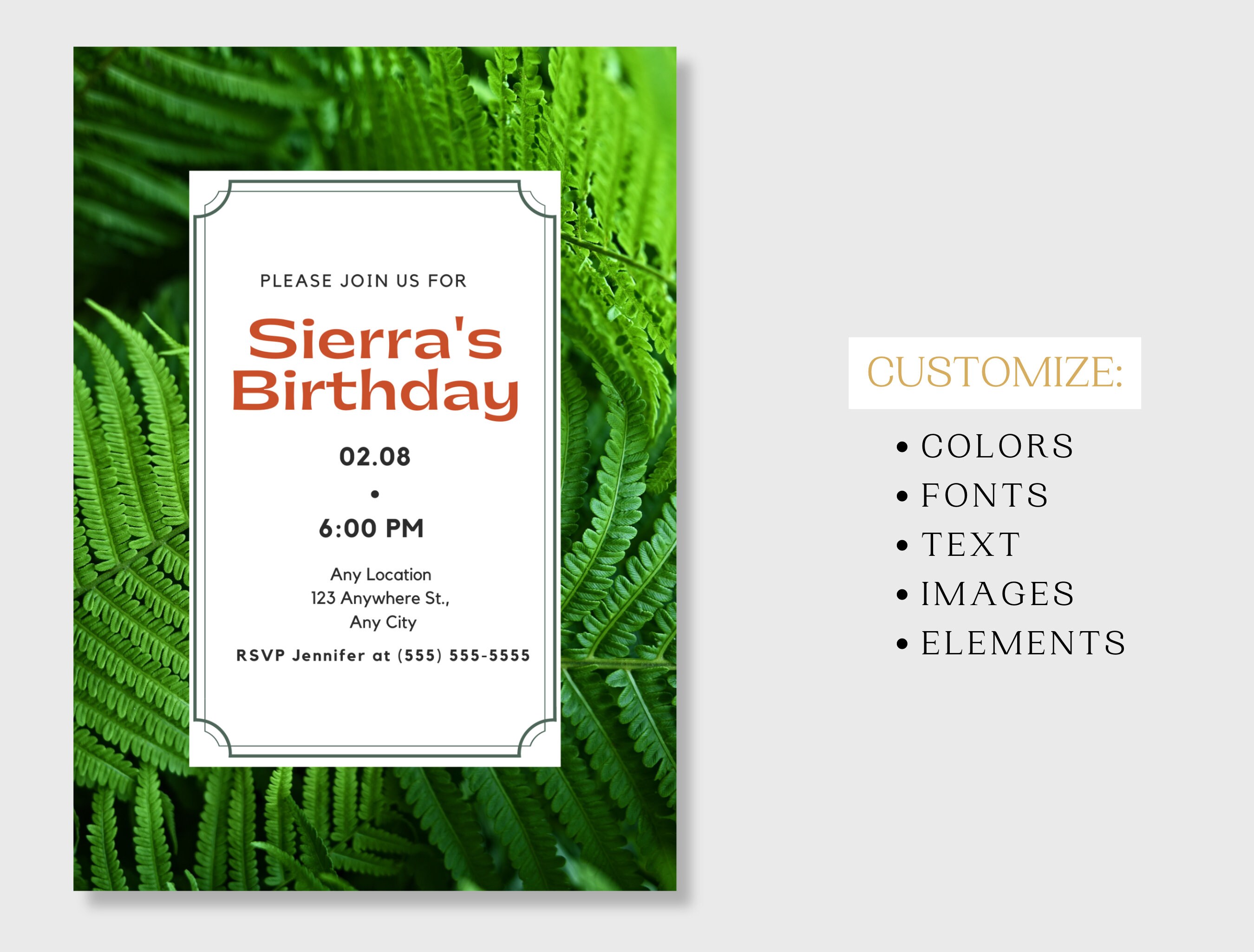 Editable Terrarium Party Birthday Invitation, Plant Birthday Party ...