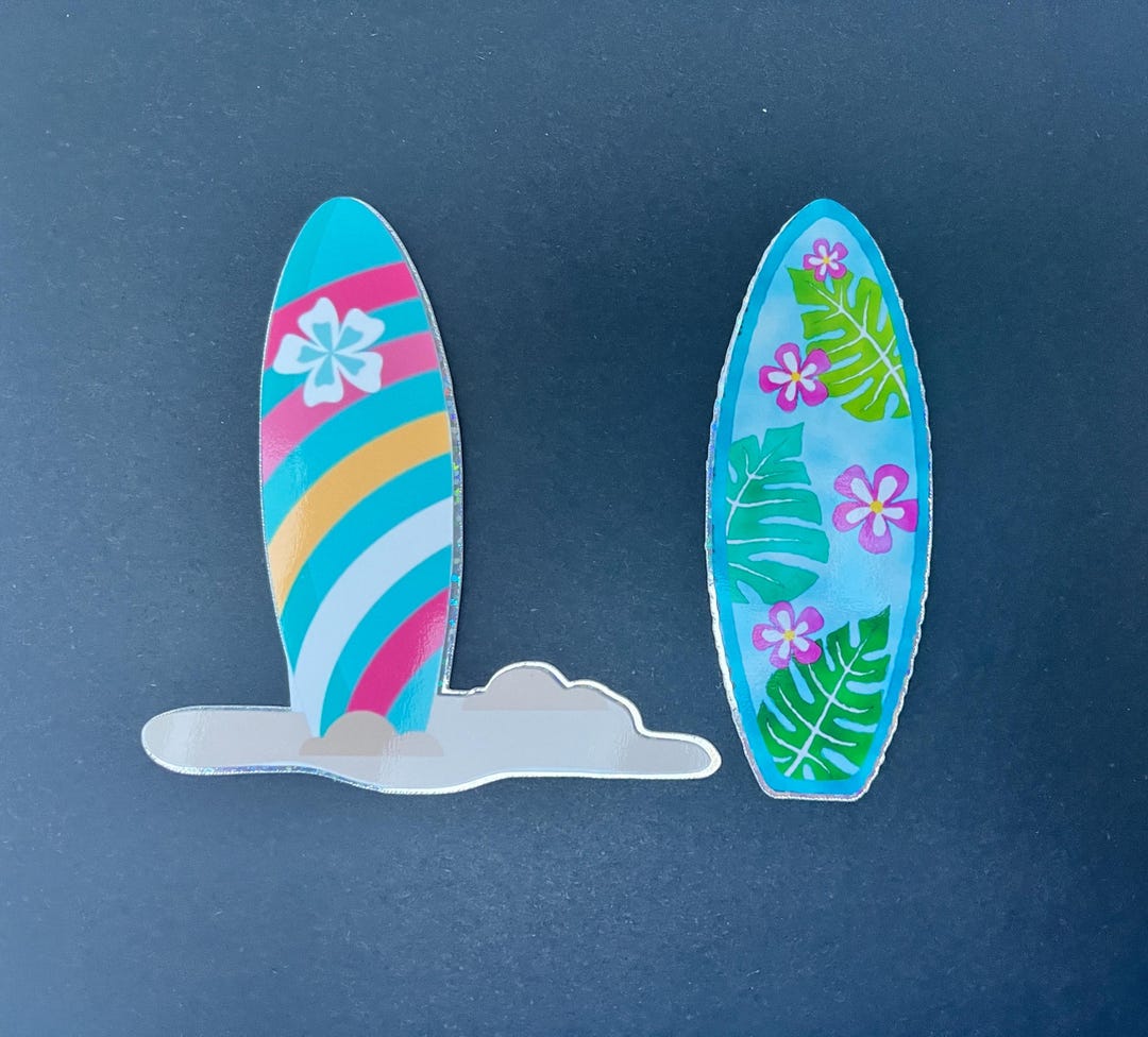 2 Surf Boards Cake Topper Luxury Double Layered Stitch Style - Etsy UK