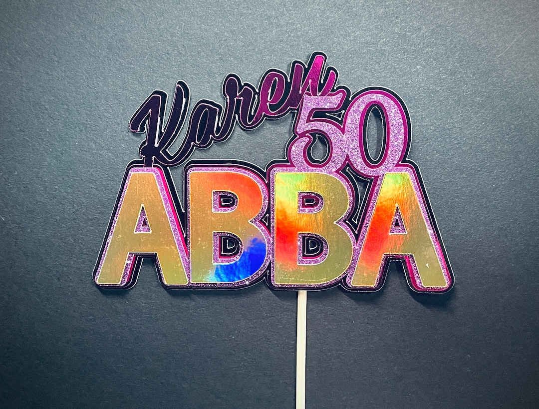 ABBA Personalised Cake Topper - Etsy