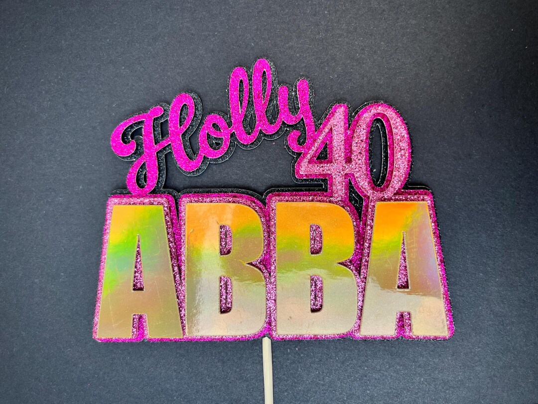 ABBA Personalised Cake Topper - Etsy UK