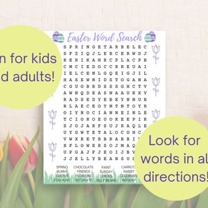 Easter Word Search Printable | Spring Word Search | Easter Activity ...