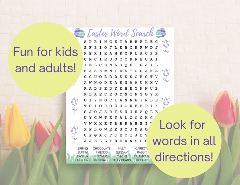 Easter Word Search Printable | Spring Word Search | Easter Activity ...